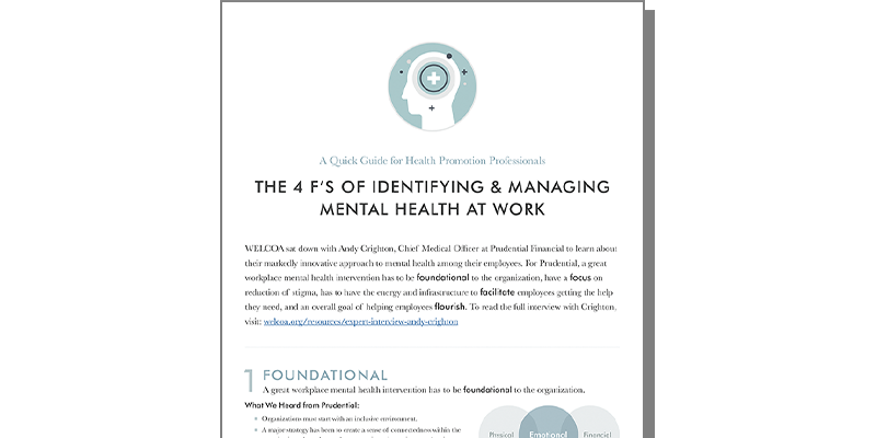 The 4 F's of Identifying & Managing Mental Health Issues at Work ...