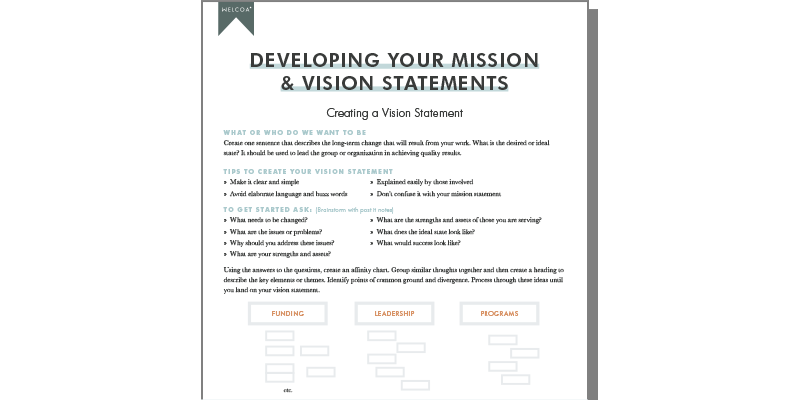 Developing Your Vision and Mission Statements