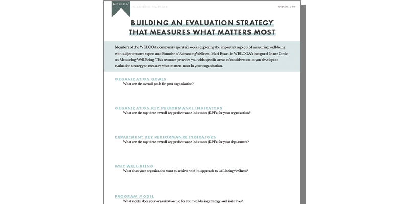 Measuring Well-Being Planning Template - Wellness Alliance