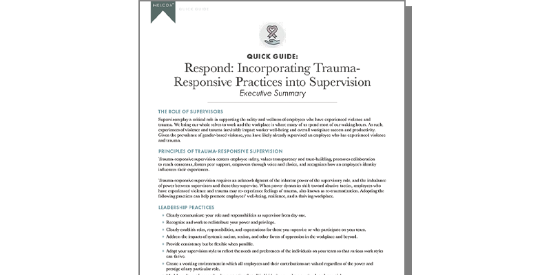 Incorporating Trauma- Responsive Practices into Supervision - Wellness ...