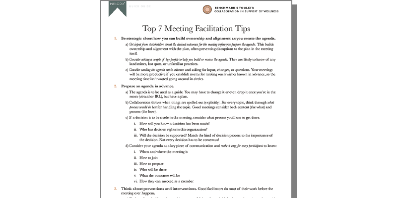 Top 7 Meeting Facilitation Tips - Wellness Alliance
